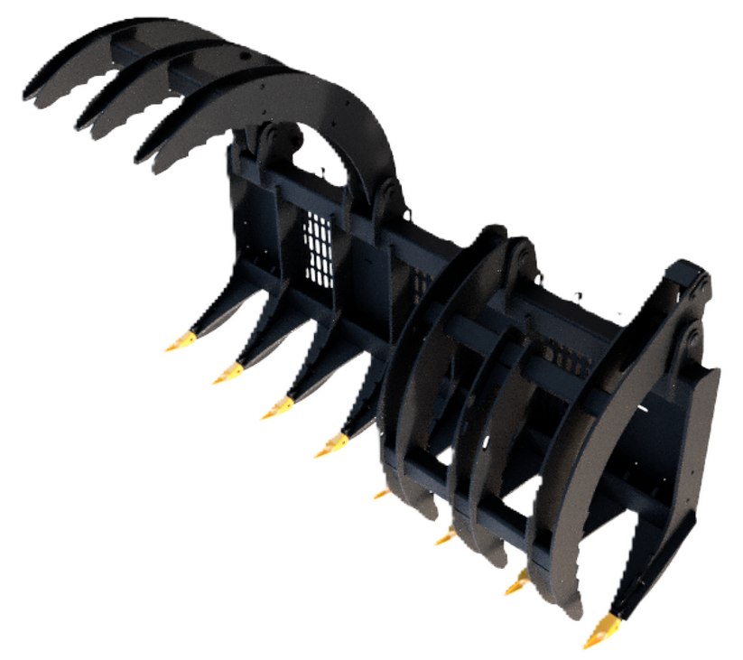 Eagle Talon-Industrial Log, Brush and Rock Grapple for Skid Steers ...