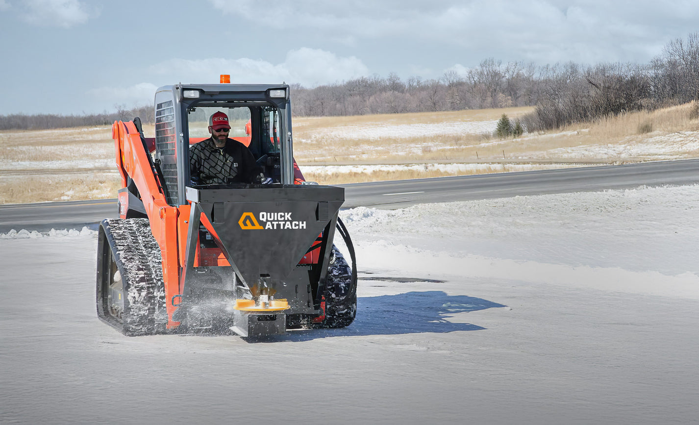 Power Spreader Salt, Sand and Fertilizer Spreader – Quick Attach