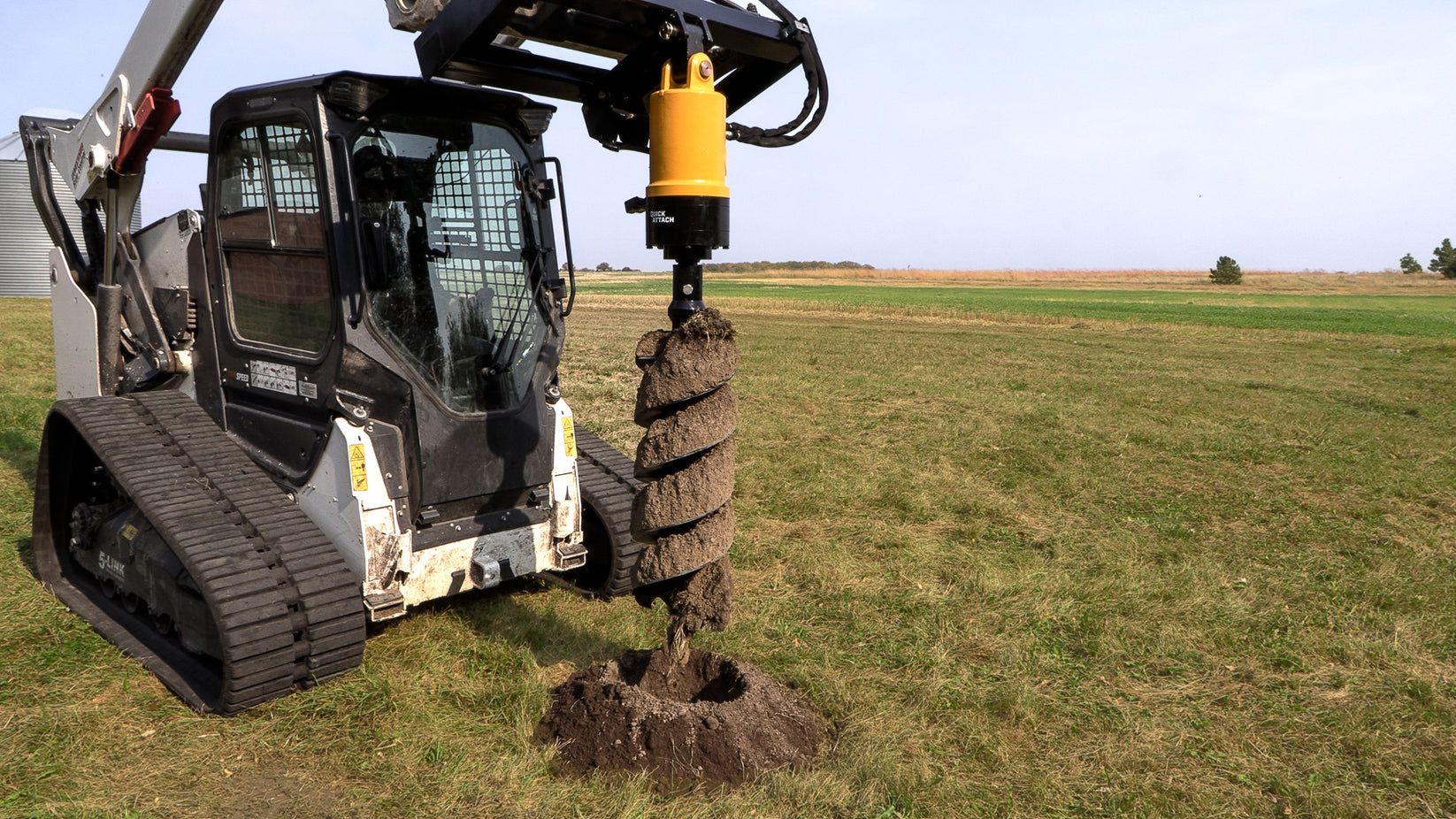 Skid Steer Auger | The Bore Pig – Quick Attach