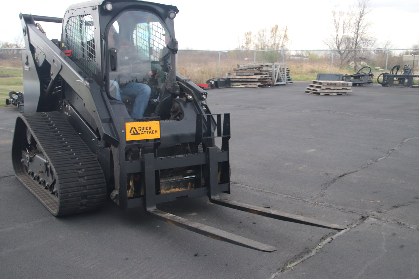 HD Pallet Forks for Skid Steer & Tractor | Quick Stack | Quick Attach