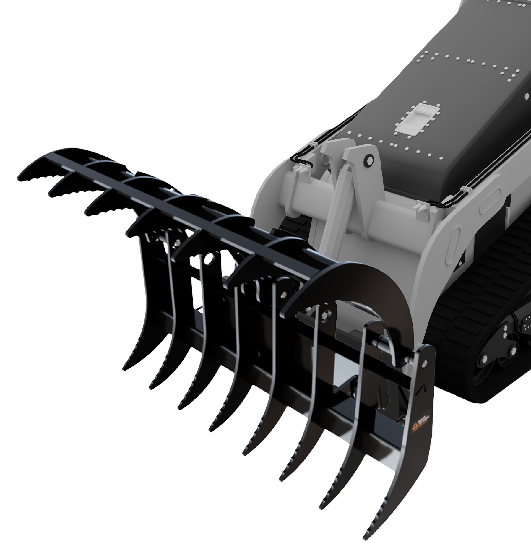 Mini Skid Steer Grapple Rake | Quick Claw Mini-Industrial Mini Grapple ...