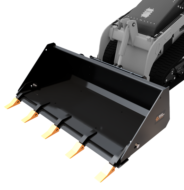 Quick Move Mini-Industrial Low Profile Material Bucket Mini – Quick Attach