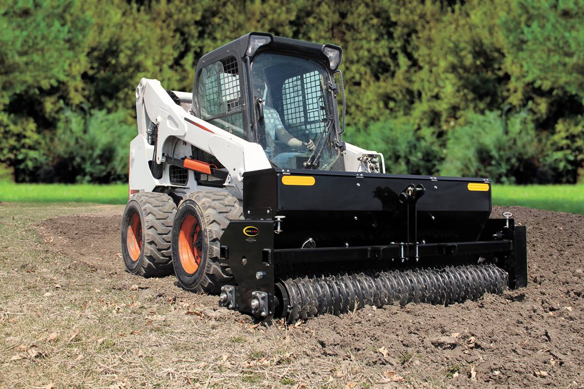 Skid Steer Seeder | Super Seeder Landscape Seeder – Quick Attach