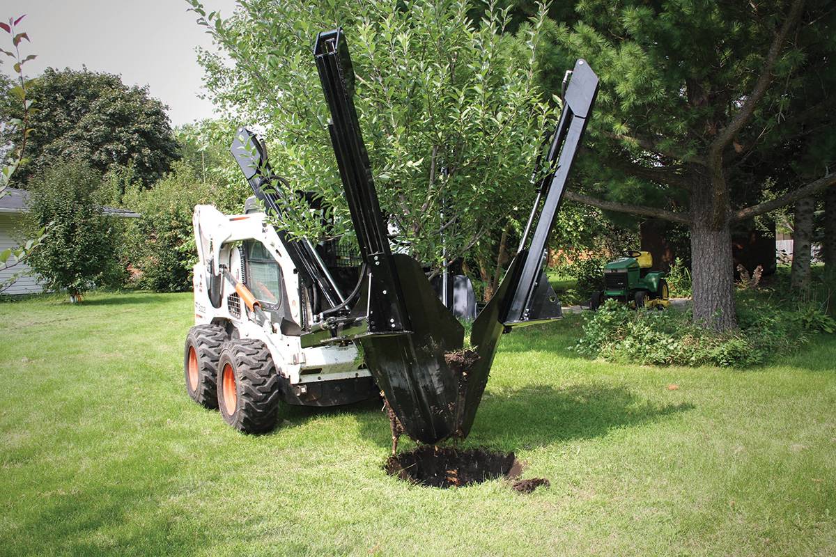 Skid Steer Tree Spade | Tree Jack-Tree Spade – Quick Attach